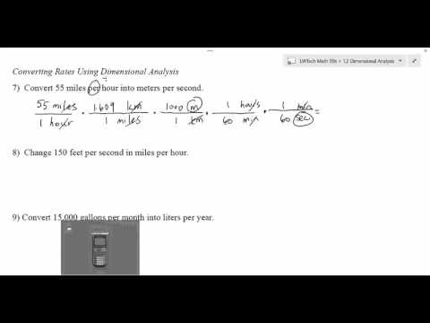 1.2.3 - Converting Rates Using Dimensional Analysis