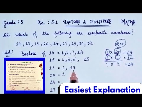 Class 5 maths🤯 Factors and Multiples || Exercise 5.1 Q2 || which are the composite numbers