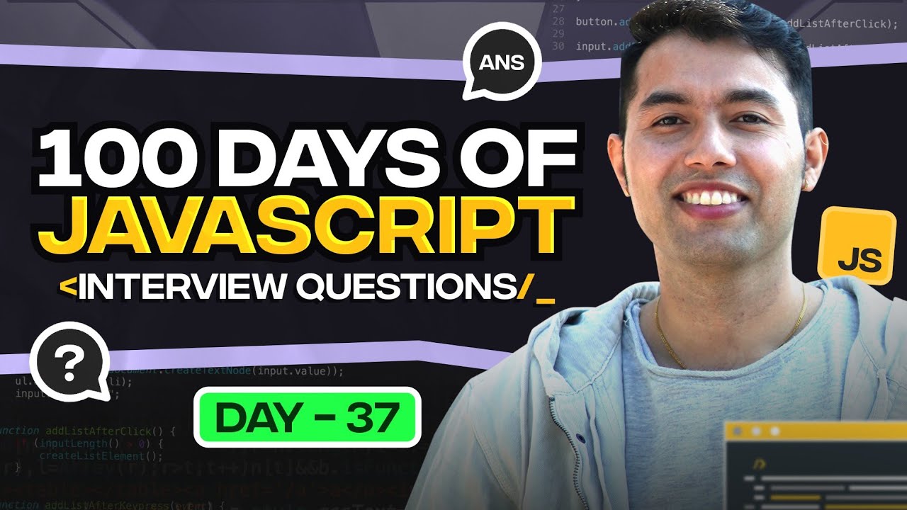 100 Days of JavaScript Coding Challenges || Day #37