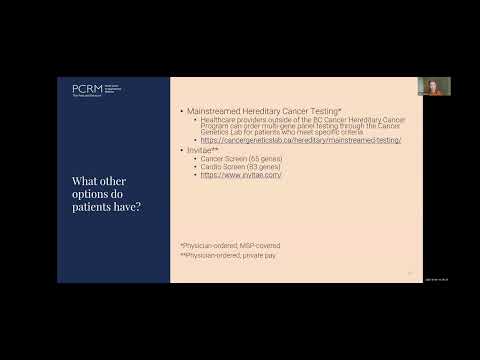 PCRM 2024 Physician Symposium: Private Pay Genetic Testing - What's New and What's Missing