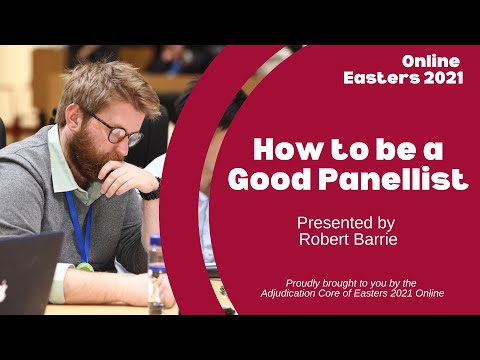 How to be a Good Panellist