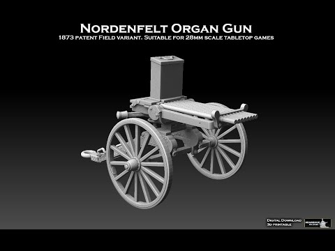 3D file Nordenfelt Organ Gun 🔫 ・Template to download and 3D print・Cults