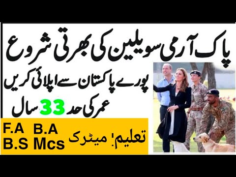 New Pak Army Civilian Jobs 2021,Download Application Forms