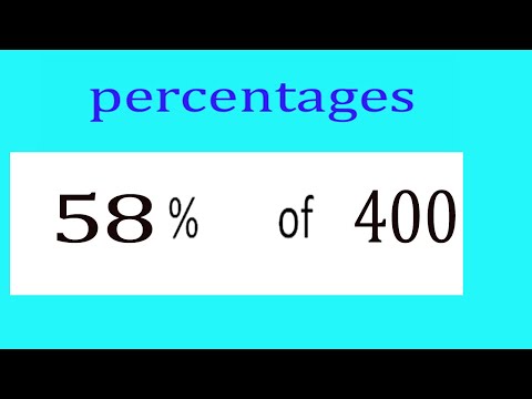 Percentages 58 Percentage(%) of 400