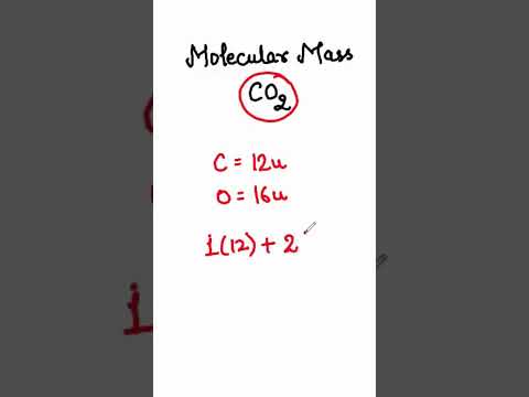 Molecular mass of carbon dioxide (CO2) #molecularmass #co2 #chemistry