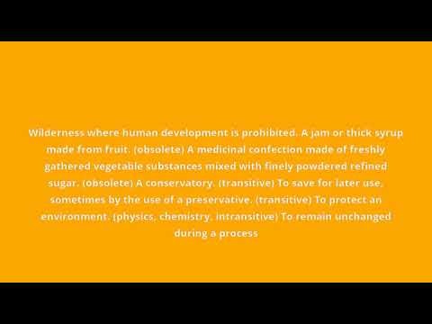 what is the meaning of conserve