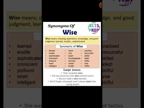 Synonyms of Wise ll IELTS vocabulary