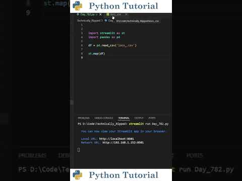 How to Add a Map to Streamlit | Python Tutorial