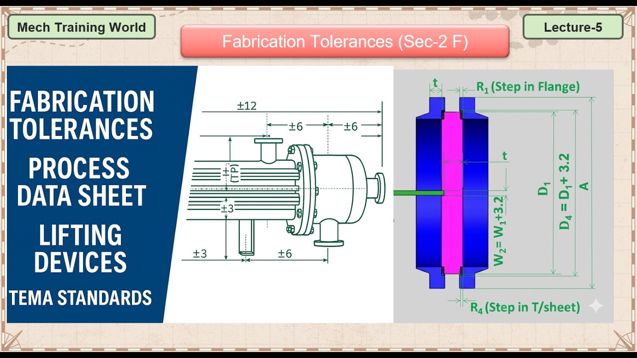 Heat Exchanger Design Explained | TEMA Fabrication Tolerances, Process Datasheet & Lifting Devices