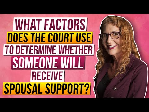 What Factors does the Court use in determining Spousal Support?