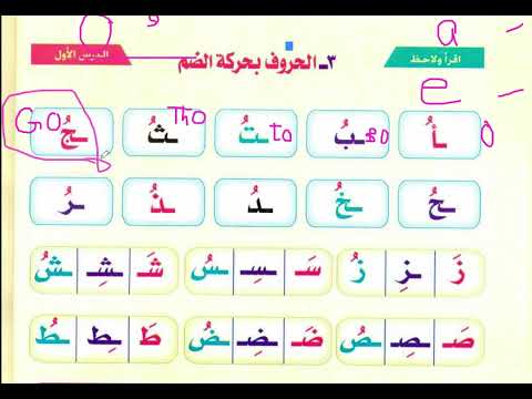learn how to read arabic alphabet with damah sign