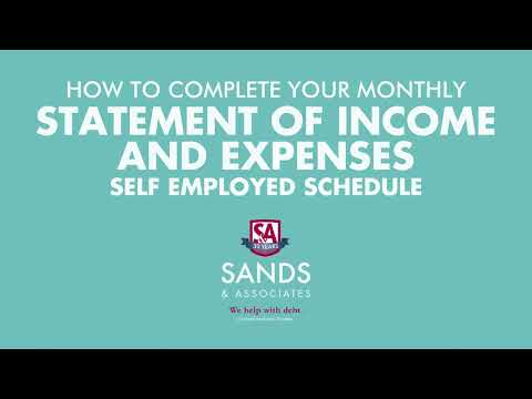 How to Complete your Monthly Statement of Income and Expenses - Self-Employed Schedule