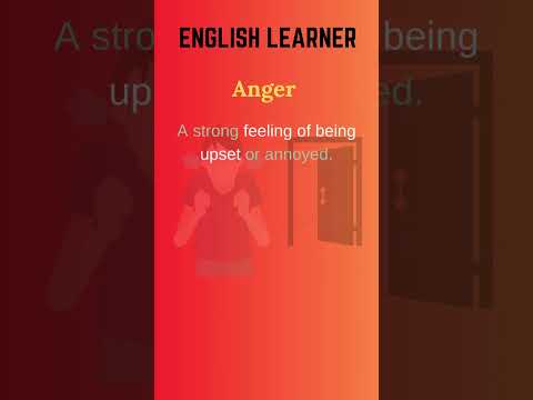 English Word - Anger - Meaning With An Example #englishwords #english #anger