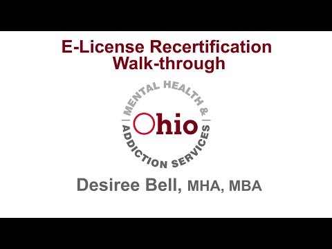 E-License Recertification Walkthrough