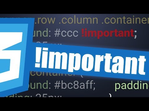 Using !important and CSS Specificity