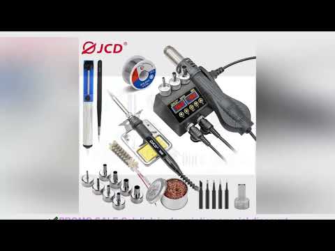 750W SMD Rework Soldering Station 2 in 1 Soldering Iron Hot Air Welding Station LCD Digital Display