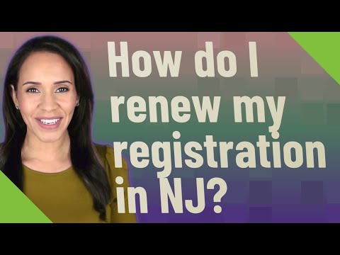 How do I renew my registration in NJ?