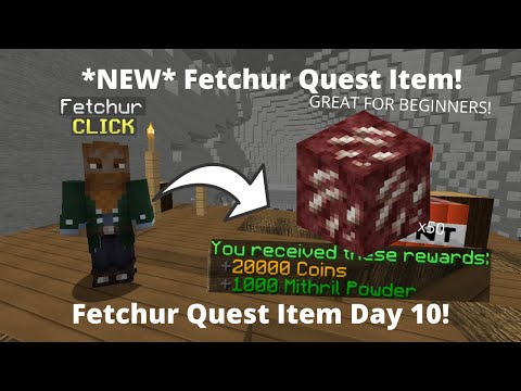 *NEW* Fetchur Quest Item Day 10! GO FROM 7 COINS TO 20K! | Hypixel Skyblock #109