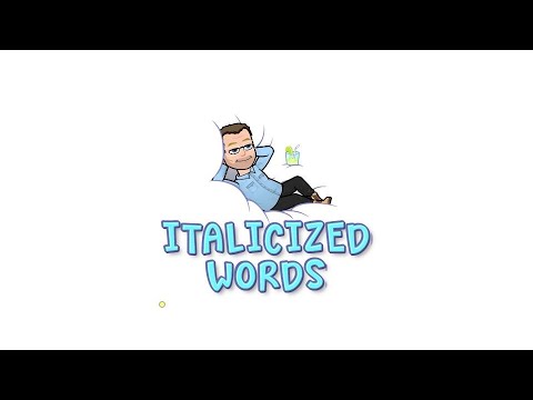 Italicized Words