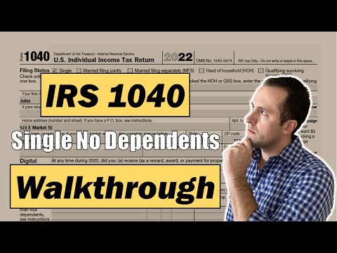 2022 IRS Form 1040 Walkthrough | Single No Dependents