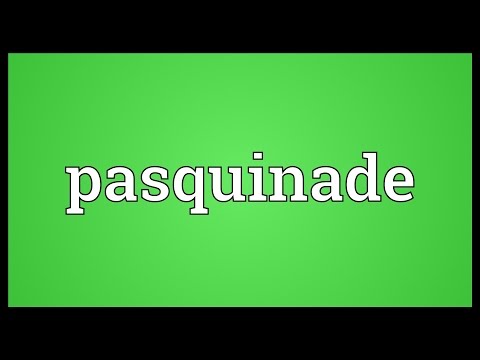 Pasquinade Meaning