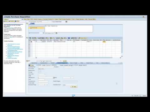 ME51N: Create a Purchase Requisition