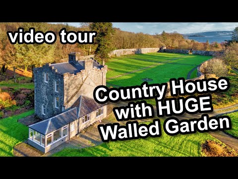 Video Tour of Scottish Country House with huge Walled Garden and Coach House : Inverneill House.