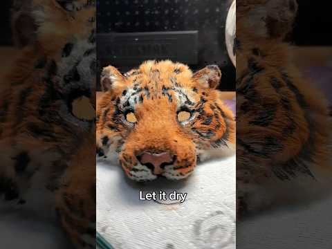 Making a Tiger Therian Mask pt.2 #therian #therianmask #theriancrafts #tigertherian #tiger #yaelokre