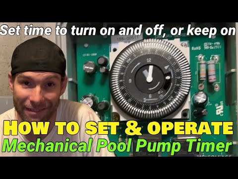 How to set a mechanical pool pump timer Set up operate program 24-Hour BN-LINK grasslin Intermatic