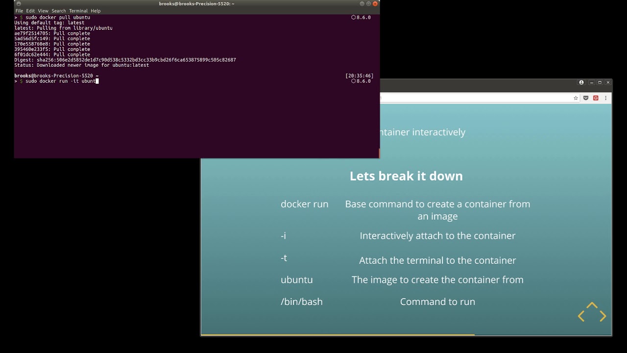 Connecting to Docker containers interactively