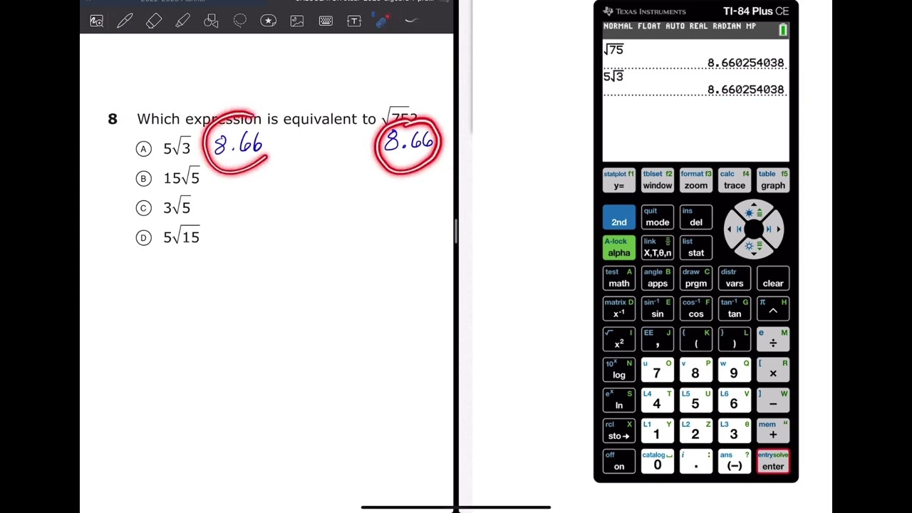 STAAR Algebra 1 2023 Practice Test with TI-84