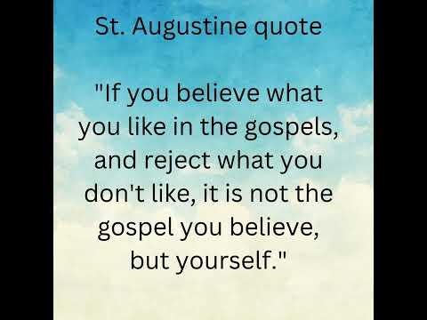 St Augustine quote on belief in the bible