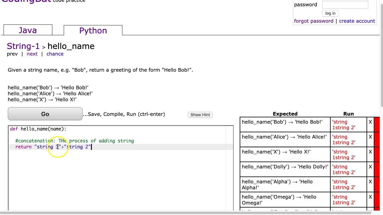 Codingbat - hello_name (Python)