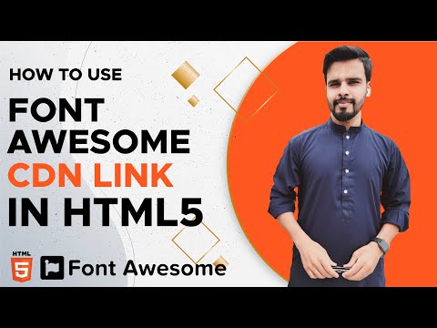 How To Use Font Awesome Icons CDN Link in HTML5 | Font Awesome Online Use in HTML5 - Font Awesome5
