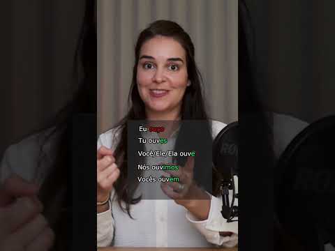 How to conjugate Irregular Verbs in Portuguese - Ouvir and Pedir #shorts