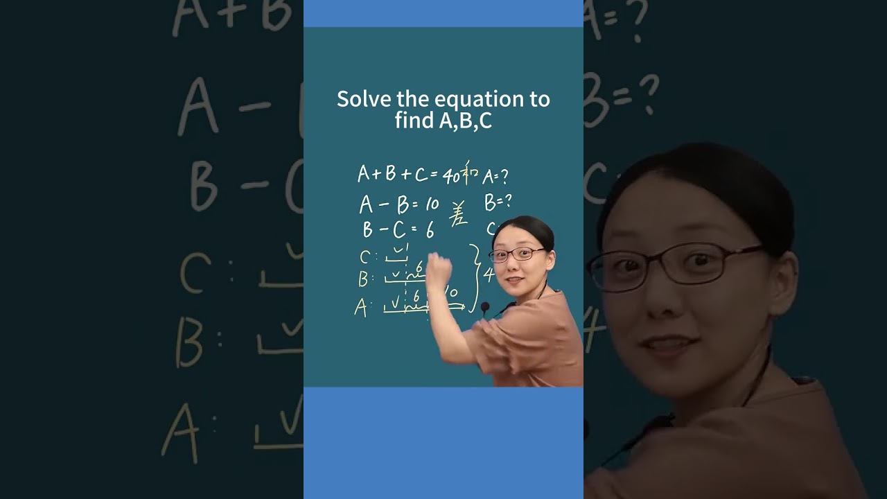 Solve the equation to find A,B,C 2