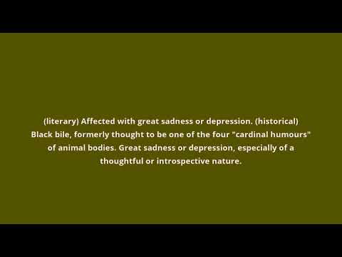 what is the meaning of melancholy