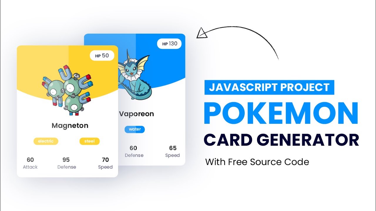 Pokemon Card Generator Javascript | Step By Step Javascript Project