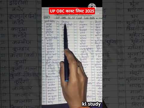 up obc cast list 2025/up caste list 2025/up caste list/uttar pradesh obc me aane wali jatiyan #short