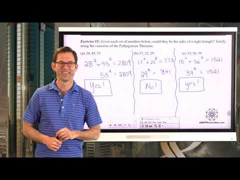 N-Gen Math 8.Unit 8.Lesson 2.The Pythagorean Theorem and Its Converse