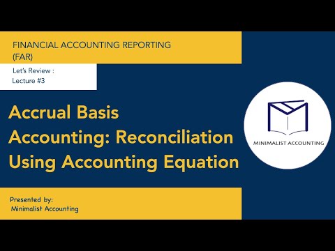Accrual Basis Accounting: Reconciliation Using Accounting Equation with Example