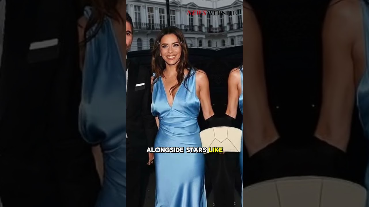 Eva Longoria wows in a plunging blue satin gown as she joins husband José Bastón #shorts #celebrity
