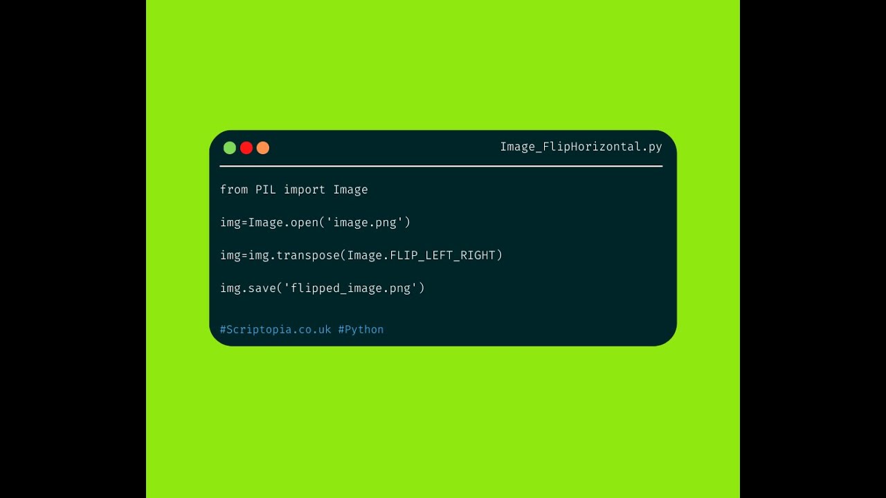 Python PIL - Flip image horizontally