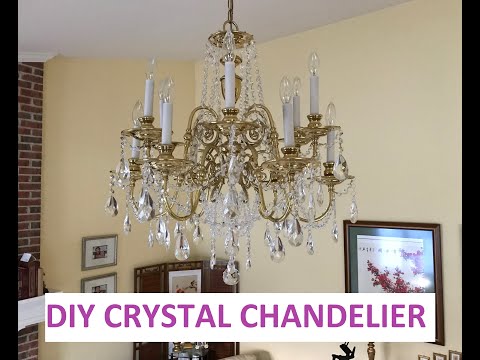UPCYCLE an OLD BRASS Chandelier to a beautiful CRYSTAL Chandelier (Part 1)