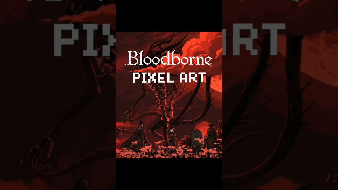 Bloodborne Pixel Art .​(3rd artwork inspired by Tripdancer) #bloodborne #eldenring #soulsborne #fyp