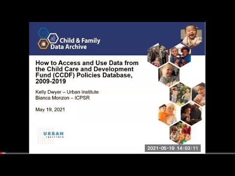 Access and Use Data from the Child Care and Development Fund (CCDF) Policies Database, 2009-2019