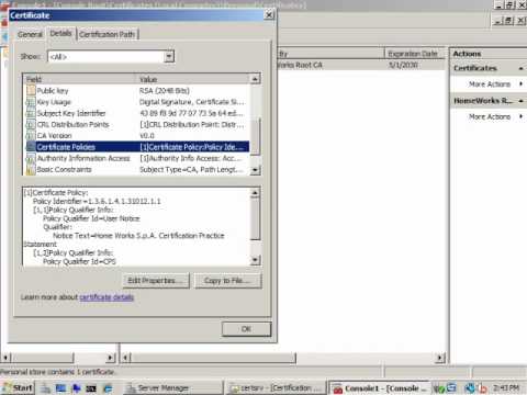 How to setup Microsoft Standalone Root CA | HomeWorks's Blog