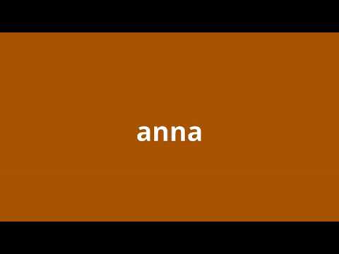what is the meaning of anna