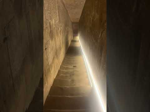 Corridors in Temple of Goddess Hathor in Dendera / Exploring Ancient Egypt #shorts