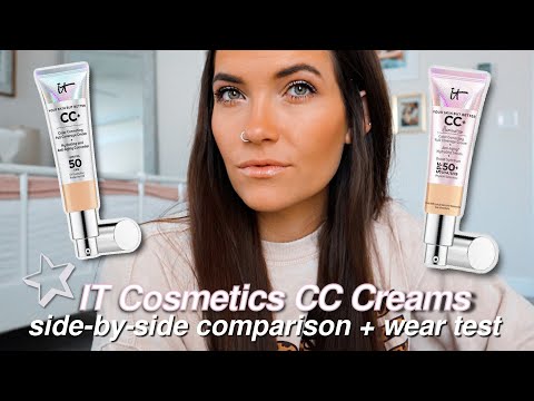 IT COSMETICS CC+ CREAM VS. CC+ ILLUMINATION || Side-By-Side Comparison / Review + 12 Hour Wear Test